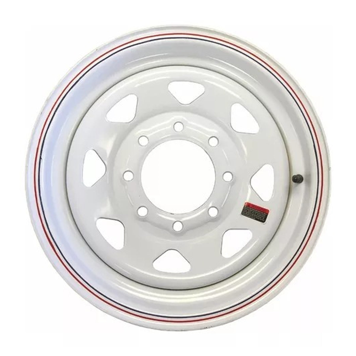 Rines 14X6 TDI-TRUCK WHEELS ST SINGLE ACERO LINEAS ROJA Y AZUL 8 VENTI ...